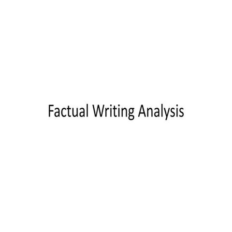 Factual writing | PPT
