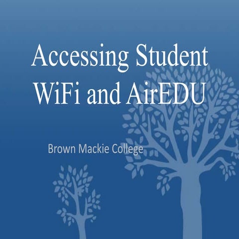 Faculty 03 - accessing campus wi-fi | PPTX