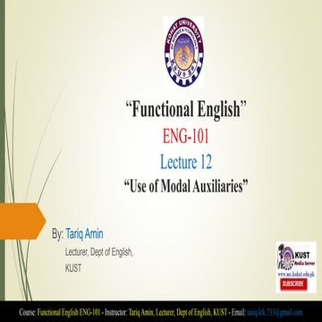 use of modal auxiliary verbs | PPTX