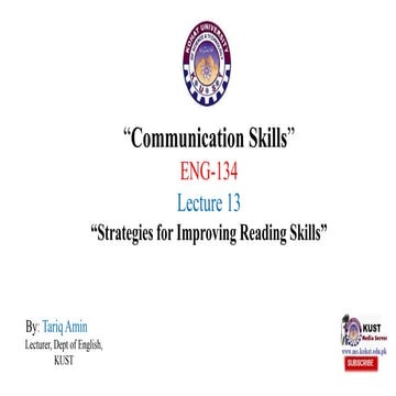 Strategies for Improving Reading Skills | PPTX