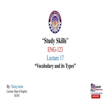 Vocabulary and Vocabulary Building | PPTX