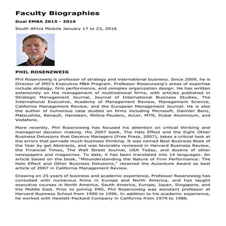 Faculty biographies | PDF