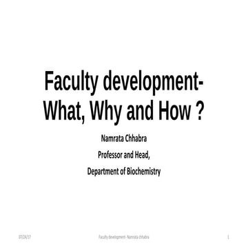 Faculty development why and how | PPT