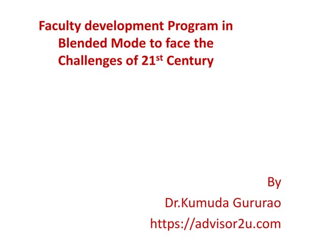 Faculty Development Programme | PPTX