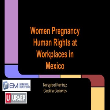 Women Pregnancy Human Rights at Workplaces in Mexico | PPTX