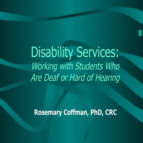 Faculty presentation deaf | PPT