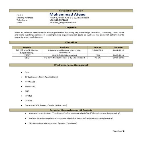 Ateeq Cv | DOC