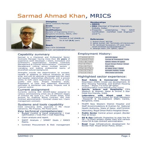 Sarmad CV_Oct'16 | PDF