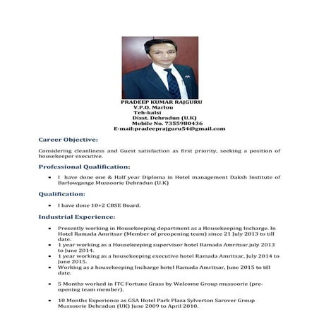 Pradeep new resume | DOC