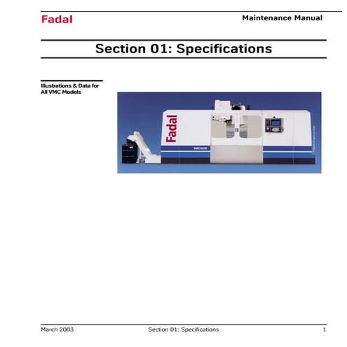 Get Fadal Maintenance Manual Specification | PDF