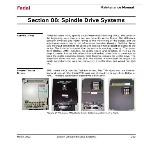 Fadal Spindle Drive and Motor Manual | PDF