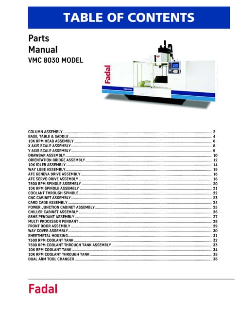 Fadal - CNC Vertical Machining Centers - Classic Series | PDF