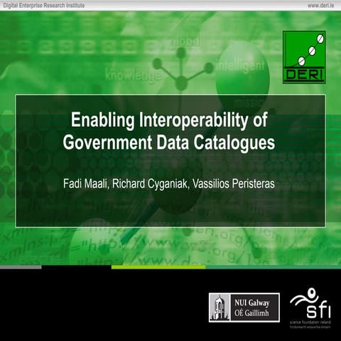 Government data catalogues interoperability | PPT | Databases | Computer Software and Applications
