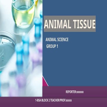 animal tissue group 11 in animal science | PPTX