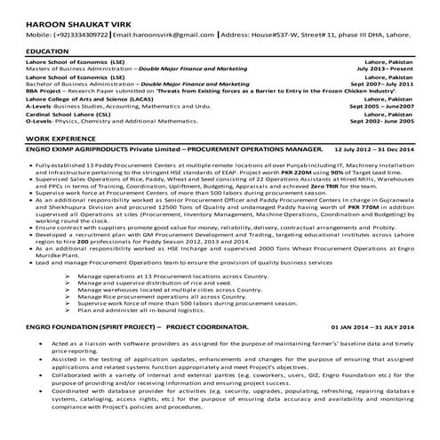 Resume Haroon Shaukat Virk | DOCX