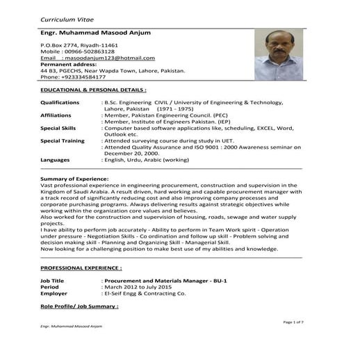 masood cv(1) | PDF