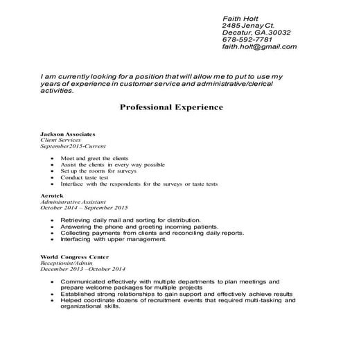 Faith Holt's Resume 2016 (4) | DOCX