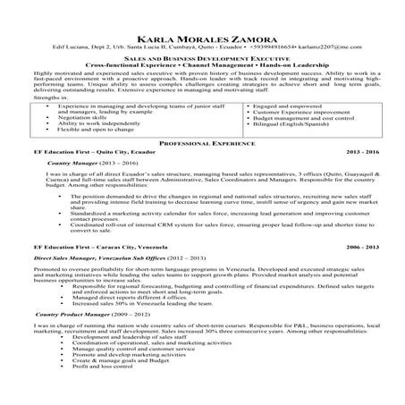 Resume -Karla Morales Zamora 2017 | PDF