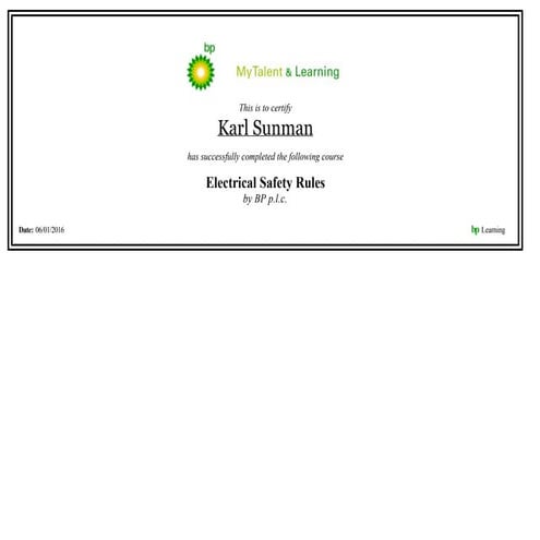 BP Electrical Safety Rules | PDF