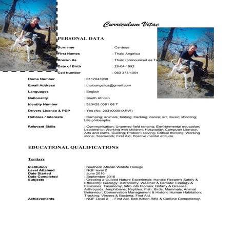 Curriculum Vitae of Sky Roberts Final | DOCX