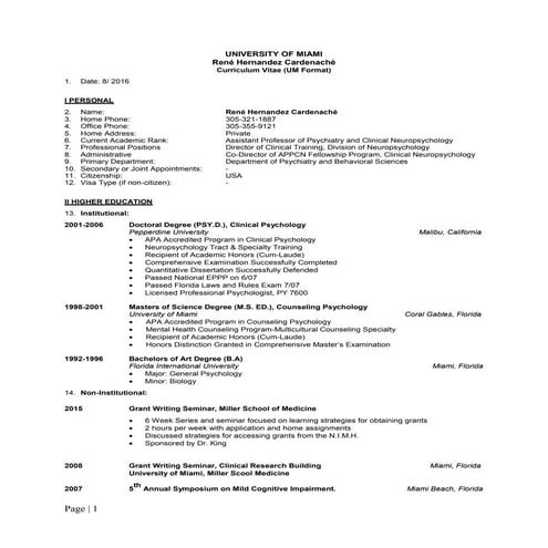 CV RHC 82016 UM Format | PDF