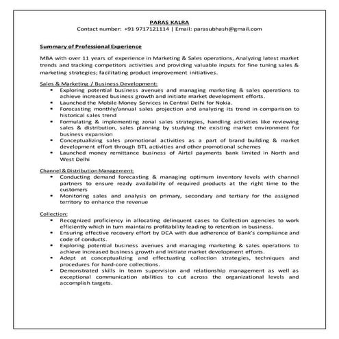 CV Paras Kalra | DOCX