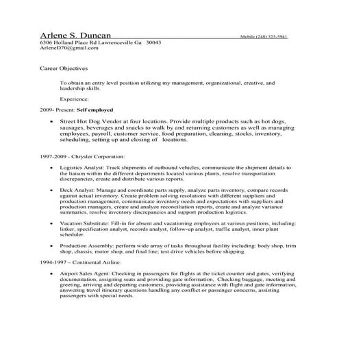 Resume Arlene Rivera | PDF