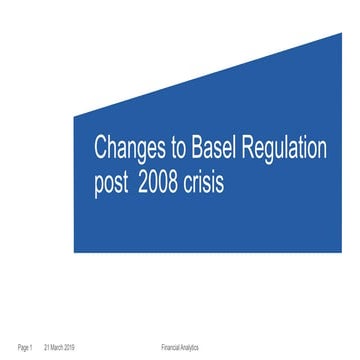 Changes to Basel Regulation Post 2008 Crisis | PPTX | Business ...