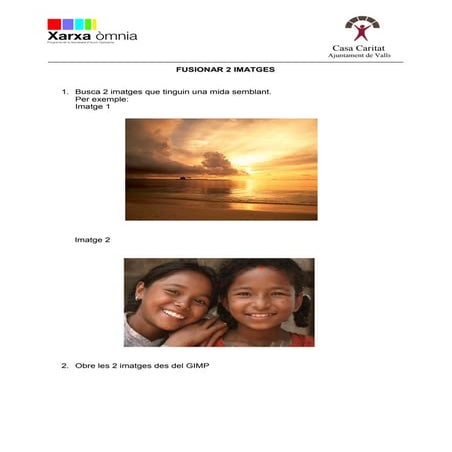 GIMP - fusionar 2 imatges | PDF