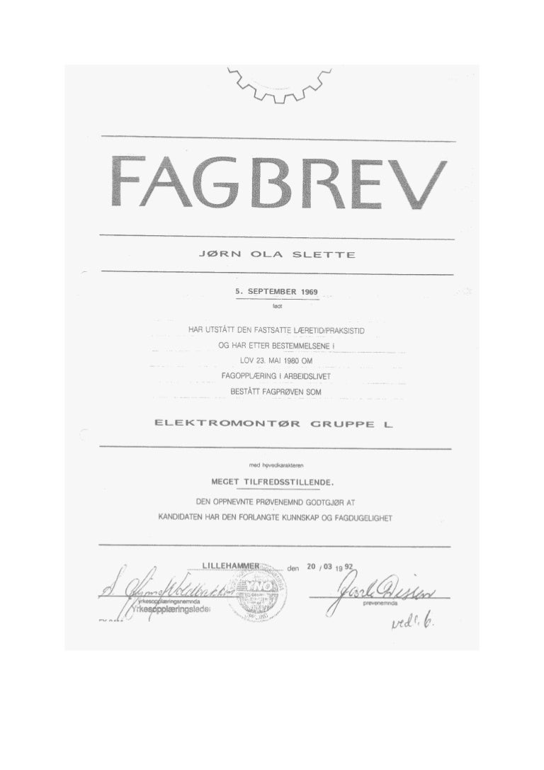 Fagbrev