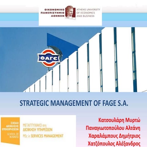 Strategic Management of Fage S.A. | PPTX