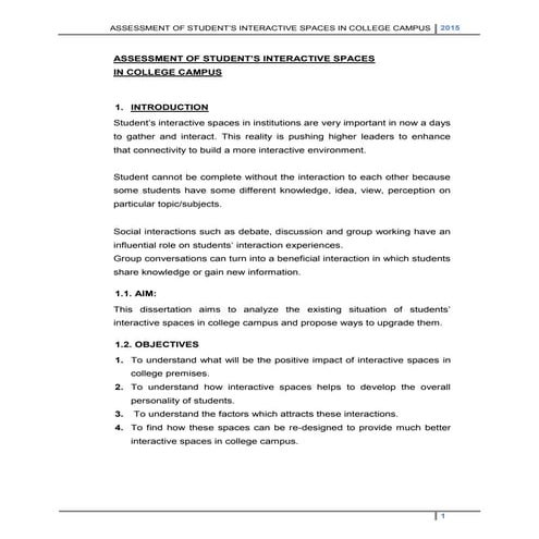 Recreation Spaces, Open Spaces and student residences Literature Study ...