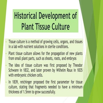 Plant Tissue culture and the application of tissue culture | PPTX