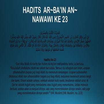 Hadits Arba'in 23 hasil presentasi santri.pptx