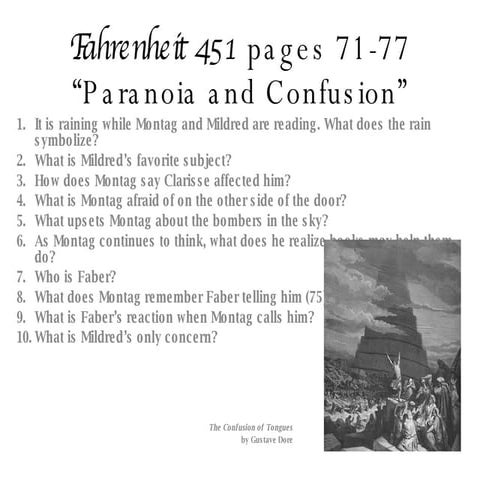 Fahrenheit 451 Part Ii Questions 97 2003 | PPT