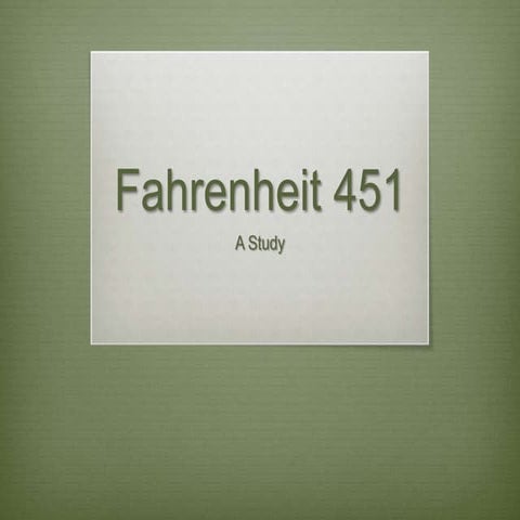 Fahrenheit 451 part 3 | PPTX