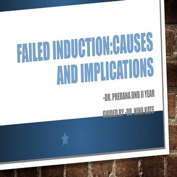 FAILED INDUCTION- causes and implicationspptx | PPTX