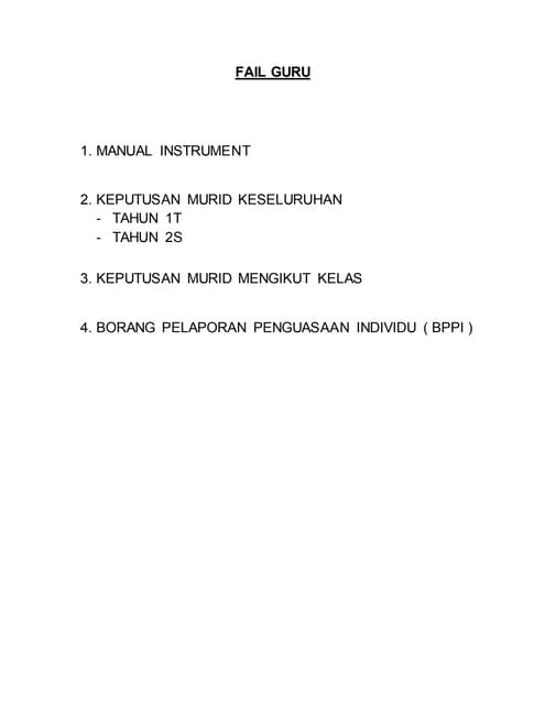 Borang profile guru | DOCX