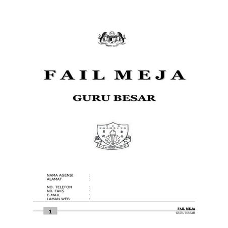 Fail meja guru besar | DOC