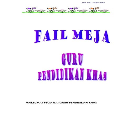 Fail meja guru pkhas | DOC