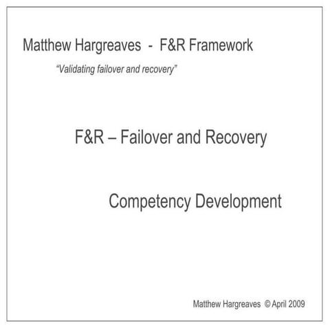 Failover and-recovery-whitepaper-matthew-hargreaves-v1-finished | PPS