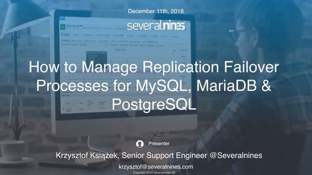 Webinar Slides How To Manage Replication Failover Processes For Mysql Mariadb And Postgresql Pdf