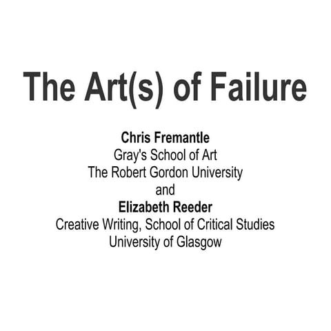 Failure and the creative process | PPT