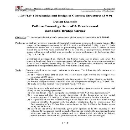 Failure investigation of prestressed bridge girder | PDF