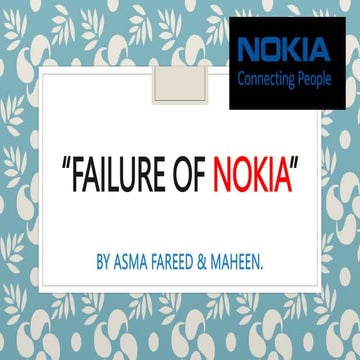 Failure of Nokia in India ppt.pptx
