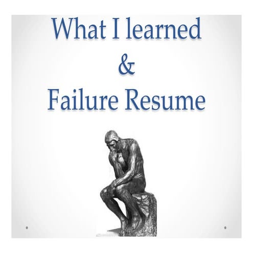 Failure resume and learning mind map | PDF