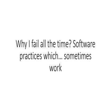 Failure Driven Development | PDF