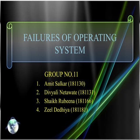 FAILURES OF OPERATING SYSTEM PPT BY MMS STUDENTS | PPTX