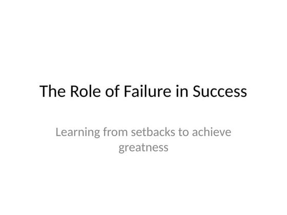 From Failure to Success: How to Move Forward and Conquer Any Obstacle ...