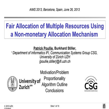 Fair allocation aims13_pp upload | PPT